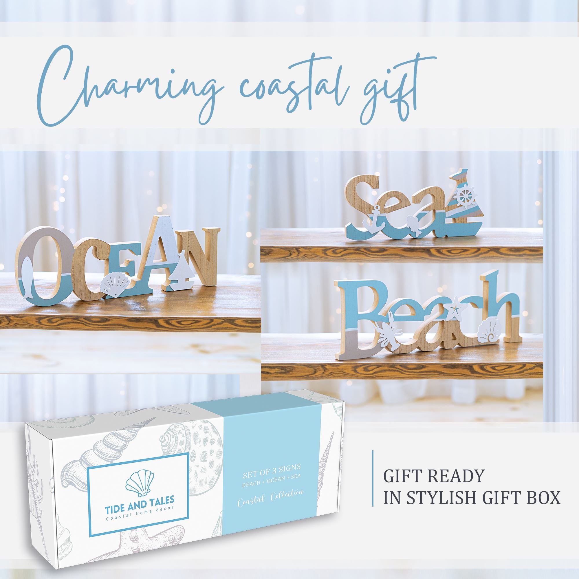 Wooden Ocean Sign – TIDE AND TALES